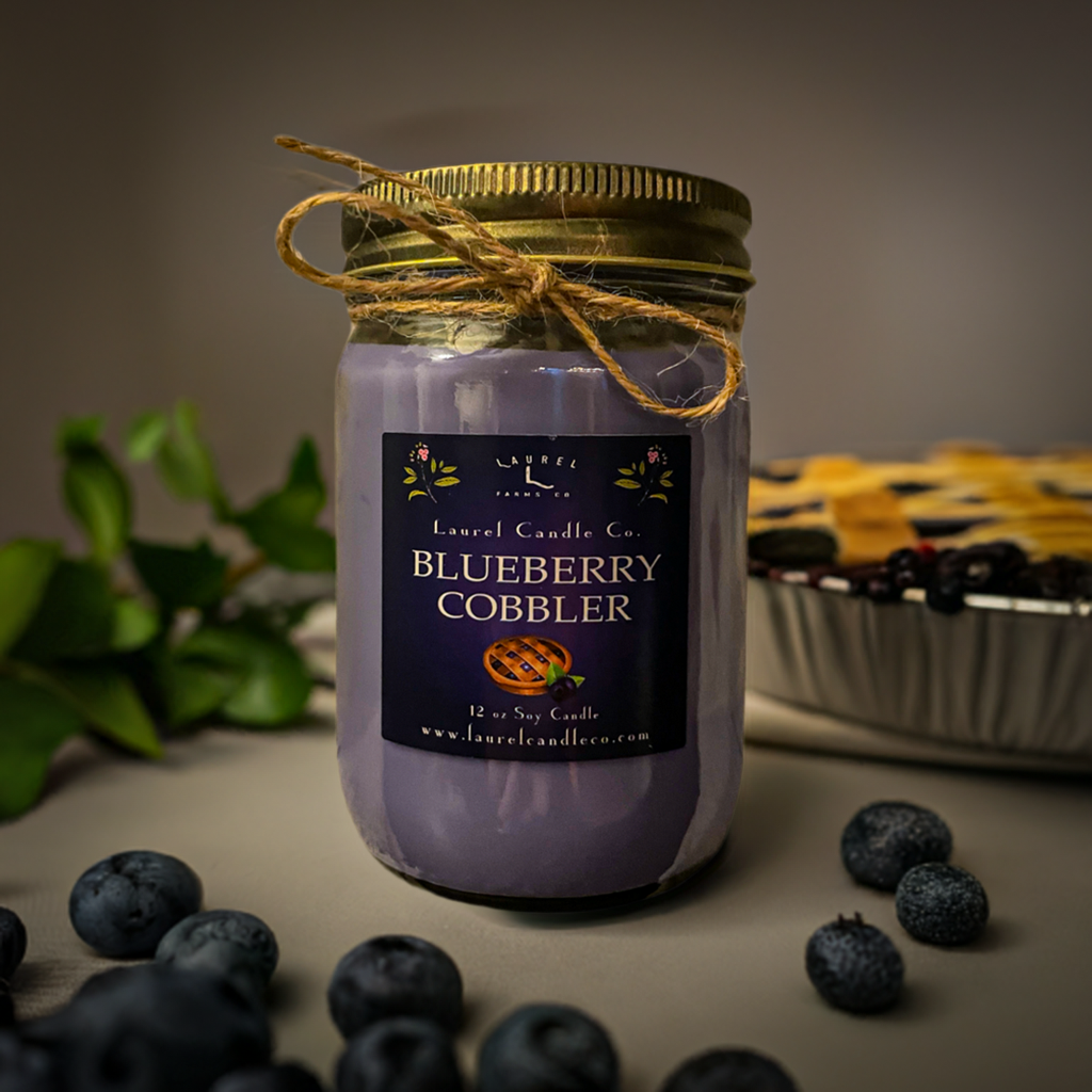 Blueberry Cobbler - 12 Oz 100% Pure Soy Wax Candle – Laurel Candle Co.